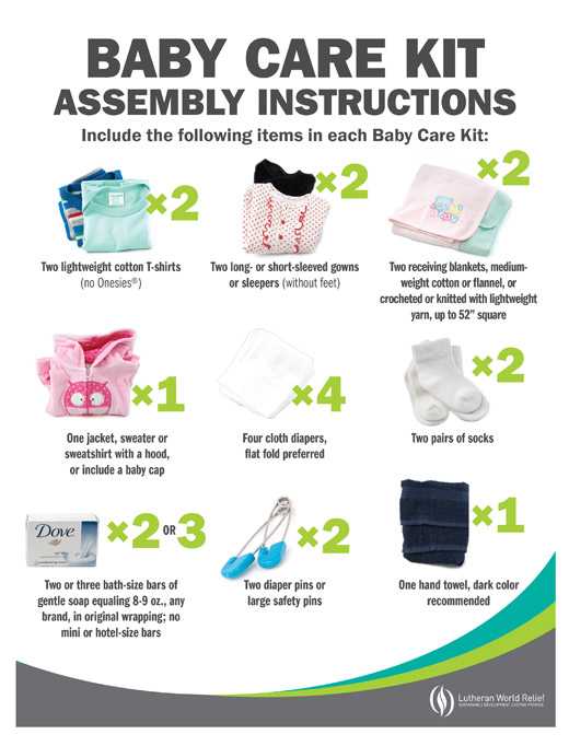 Baby Care Kit Assembly Signs | Lutheran World Relief